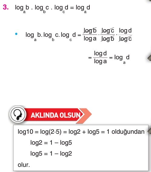 12. Sınıf Logaritma Fonksiyonunun Özellikleri konu anlatımı soru çözümleri