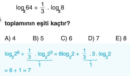 12. Sınıf Logaritma Fonksiyonunun Özellikleri konu anlatımı soru çözümleri