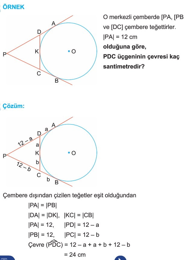 Çemberde Teğet Konu Anlatımı Soruları Çözümleri 11. Sınıf