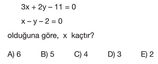 Birinci Dereceden İki Bilinmeyenli Denklemler Test Soruları Çözümleri 9 ...