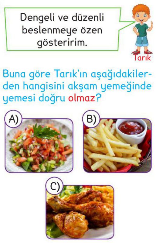 Dengeli Besleniyoruz Test Çöz 2. Sınıf Hayat Bilgisi Testleri Dengeli Besleniyoruz Test Çöz 2. Sınıf Hayat Bilgisi Testleri