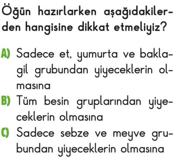 Dengeli Besleniyoruz Test Çöz 2. Sınıf Hayat Bilgisi Testleri Dengeli Besleniyoruz Test Çöz 2. Sınıf Hayat Bilgisi Testleri
